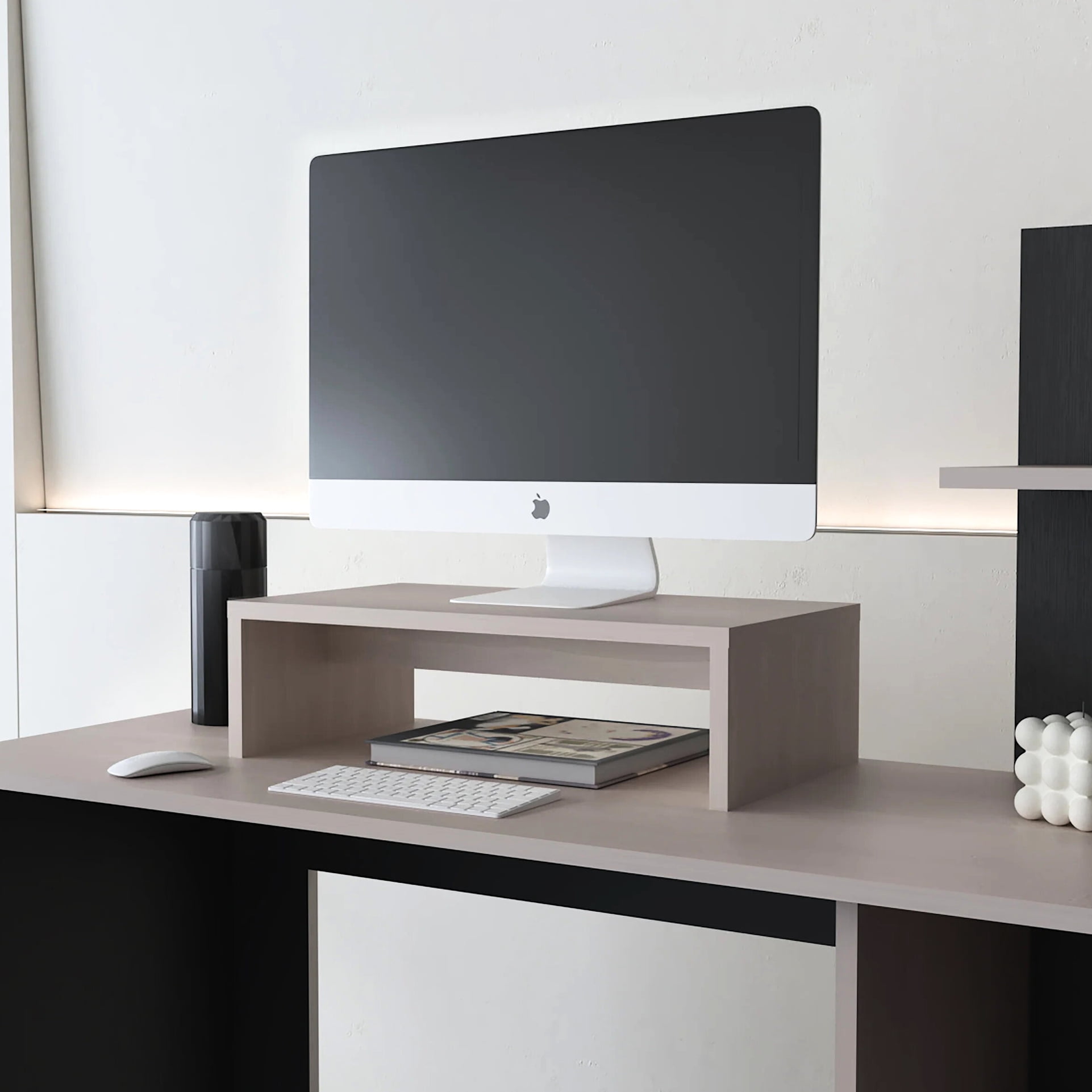 Modern White Oak Monitor Stand - Elevate Your For Better Posture ...