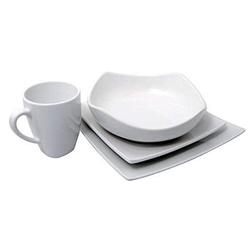 Modern White Square Dinnerware Set - A Solid Foundation for Family ...