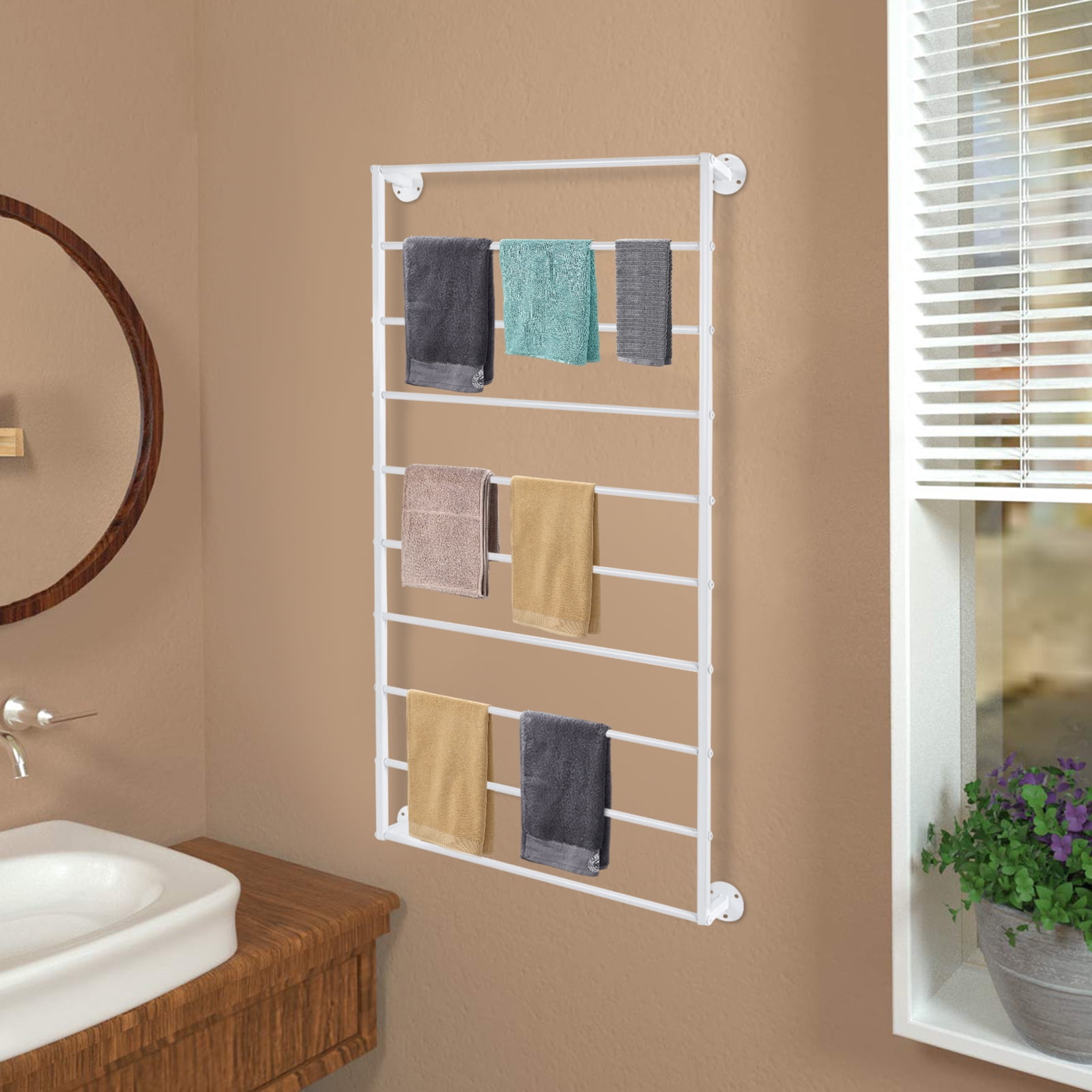 Modern White Wall Mounted Scarf Rack For Home And Commercial Use,Indoor ...