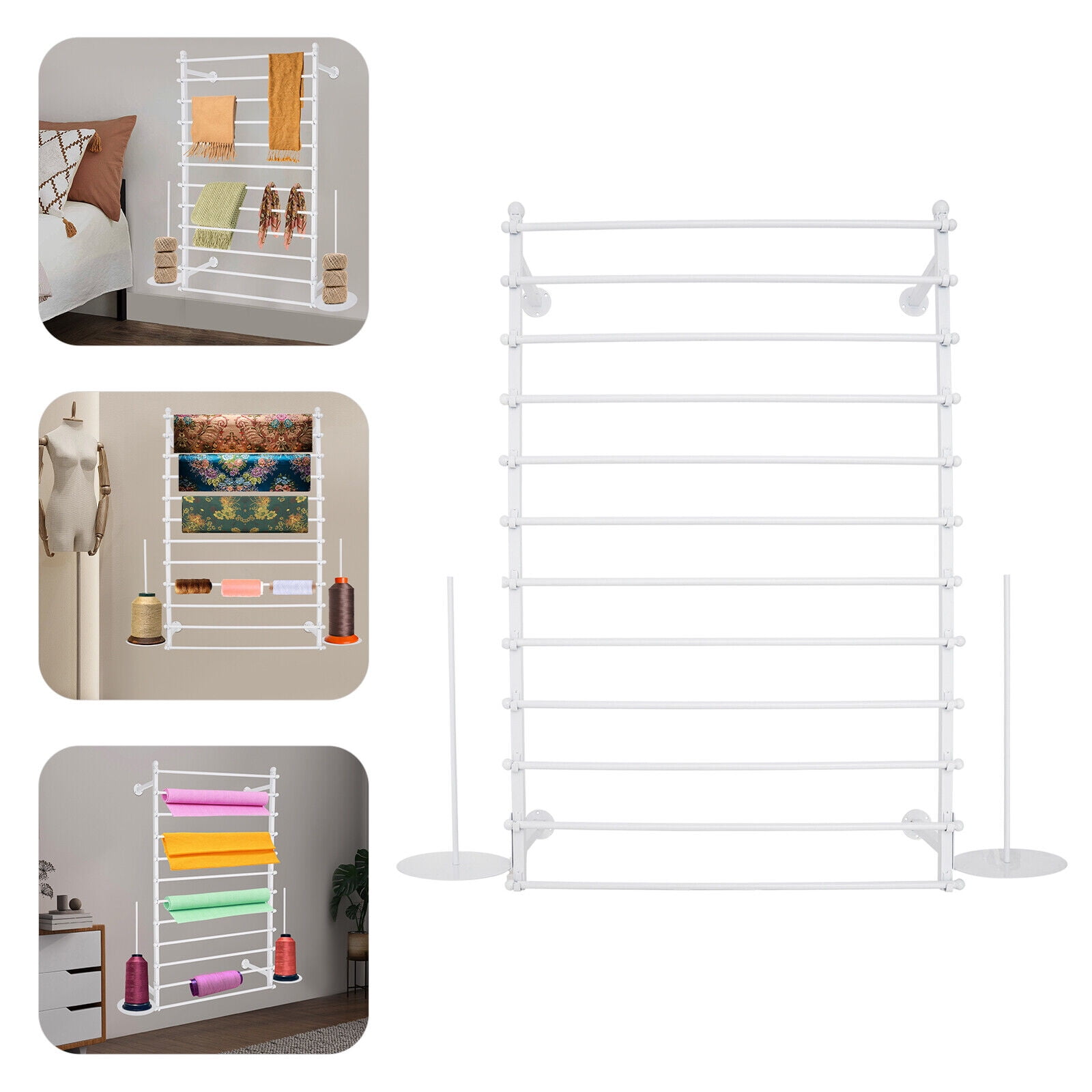 Modern White Wall Mounted Scarf Rack, Wall Display Rack, Towels Storage ...