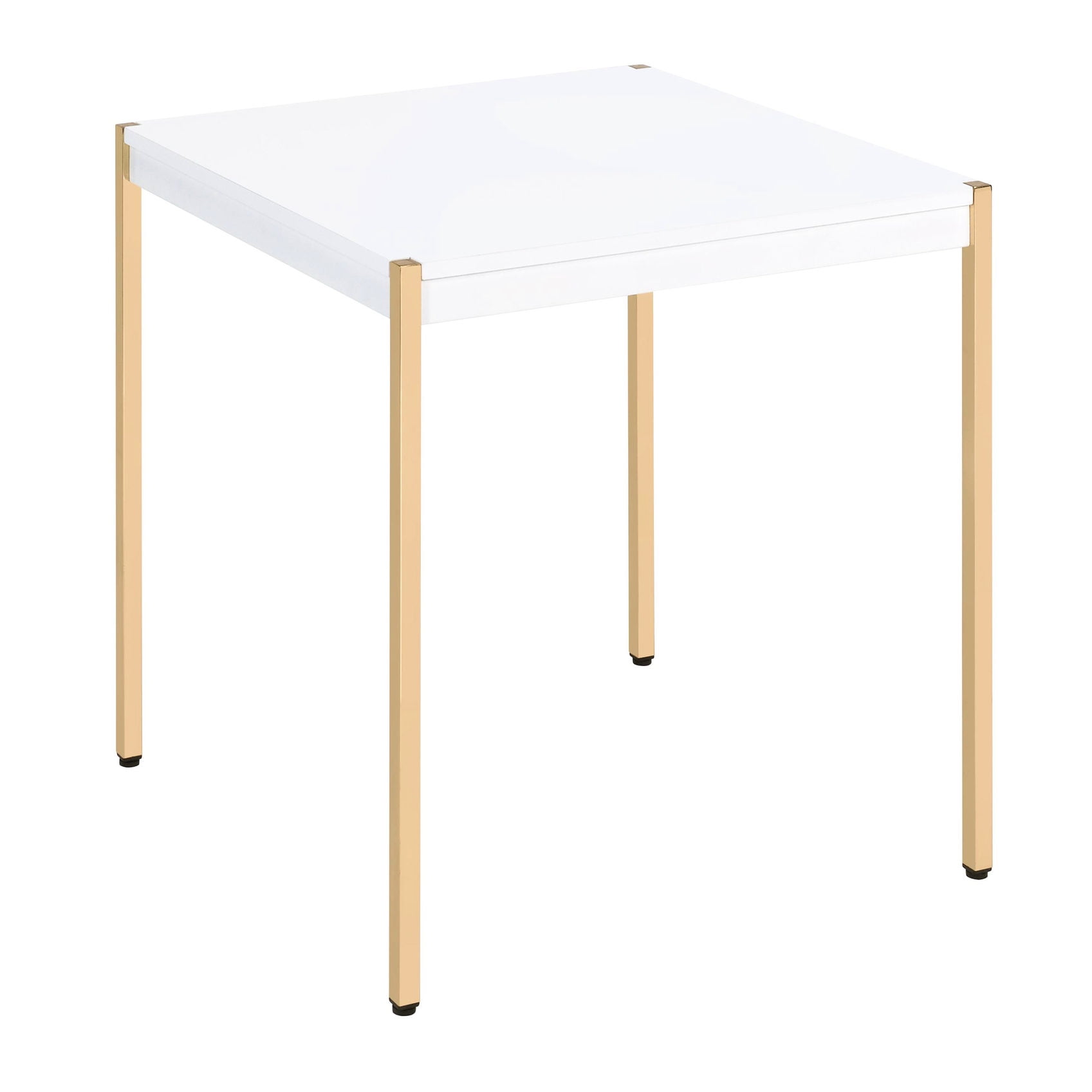 Modern White and Gold Square Table / Display Items in Primary Living ...