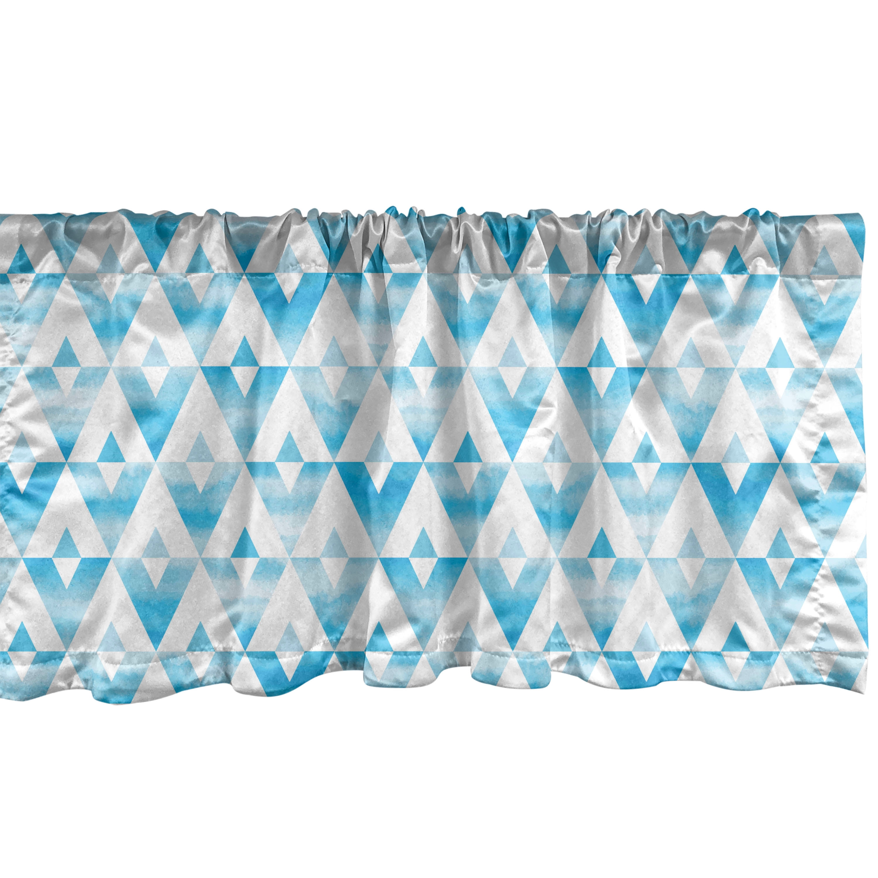 Ambesonne Modern Valance Pack of 2, Geometric Shape Triangle, 42"X18 ...