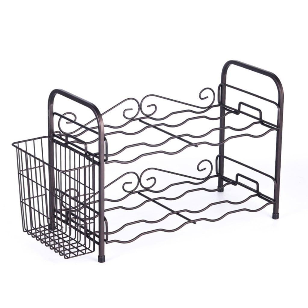 Modern Wine Storage Rack Adjustable Bottles Organizer for Countertop ...