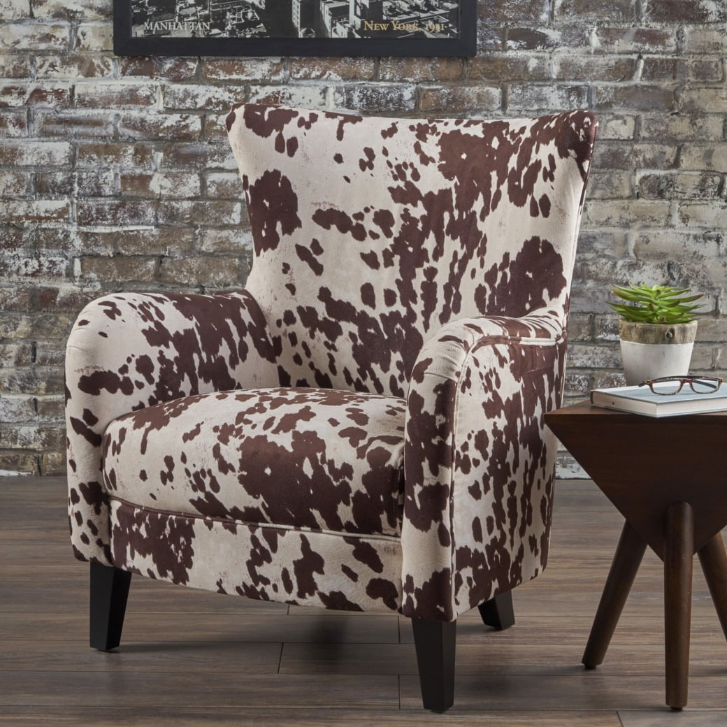 Modern Wingback Accent Chair with Wood Legs,Elegant Velvet Armchair ...