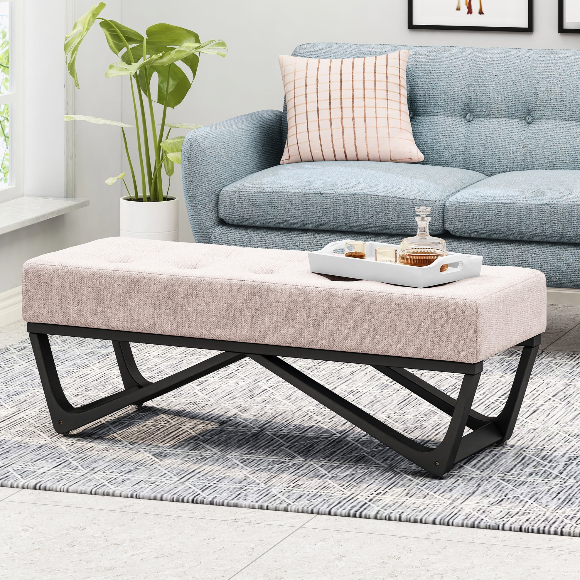 Modern With Waffled Stitch Top And Stylish Appearance Elegant Bench ...