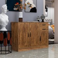 Homfa Sideboard Storage Cabinet with 3 Drawers & 3 Doors, 53.54'' Wide ...