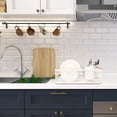 Modern Wood Handle Dish Rack and Drain Board, 16.5" x 12" x 5.5 ...