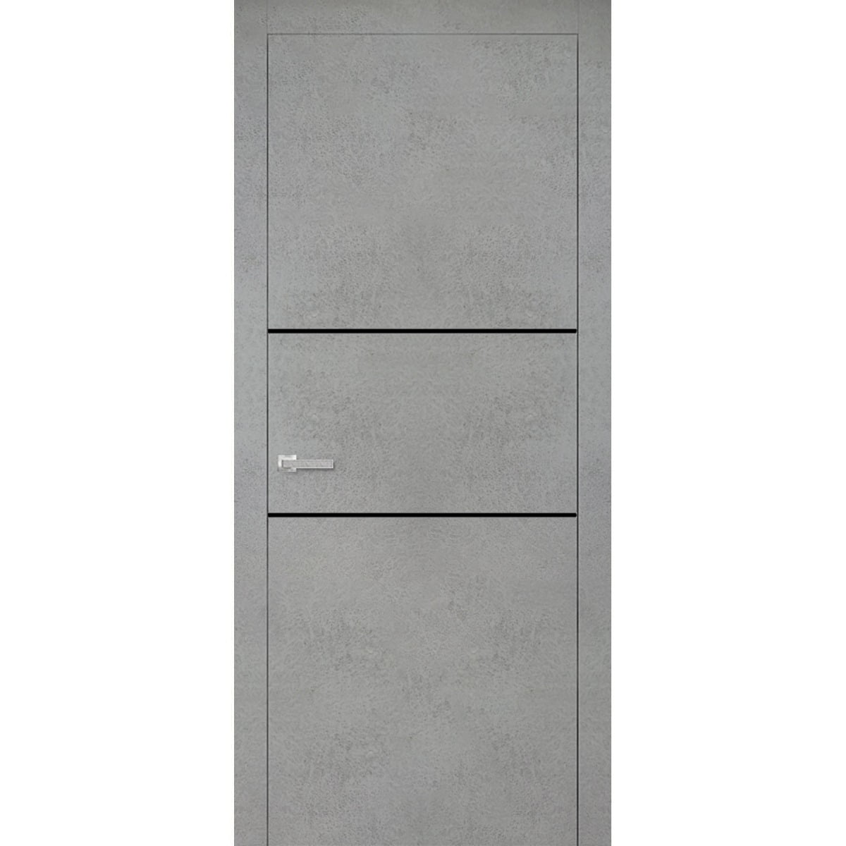 Modern Wood Interior Door with Hardware | Planum 0014 Concrete | Single ...