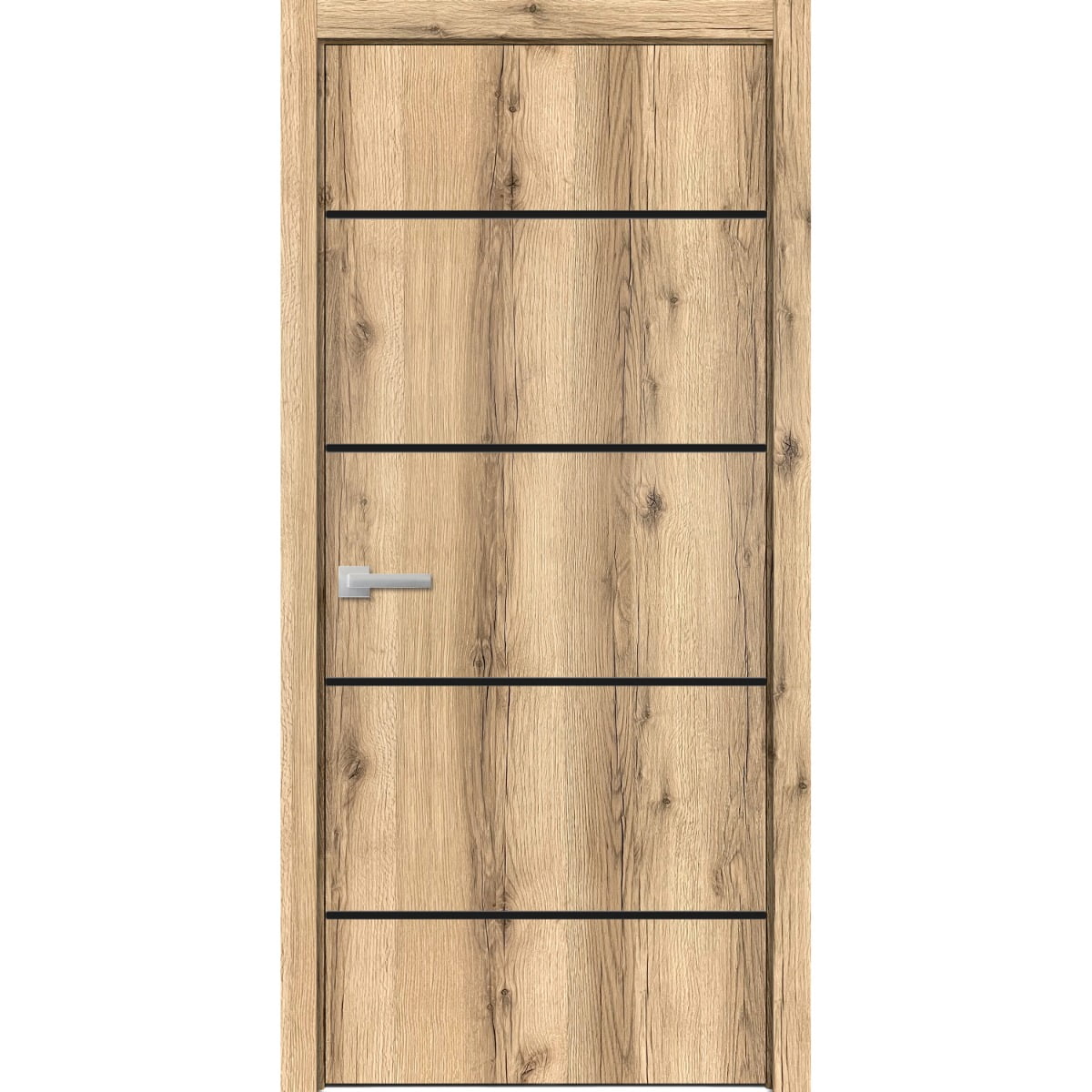 Modern Wood Interior Door with Hardware | Planum 0015 Oak | Single ...