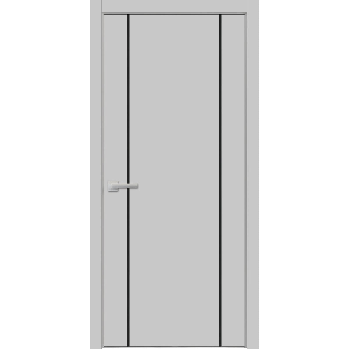 Modern Wood Interior Door with Hardware | Planum 0017 Matte Grey ...