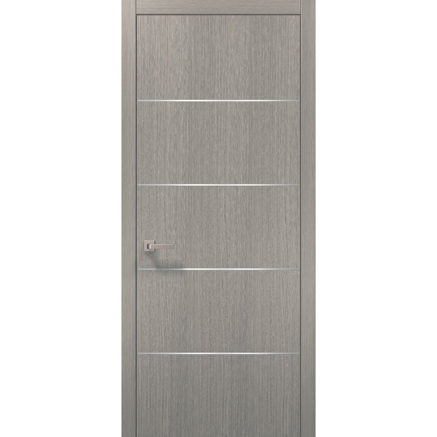 Modern Wood Interior Door with Hardware | Planum 0020 Grey Oak | Single ...