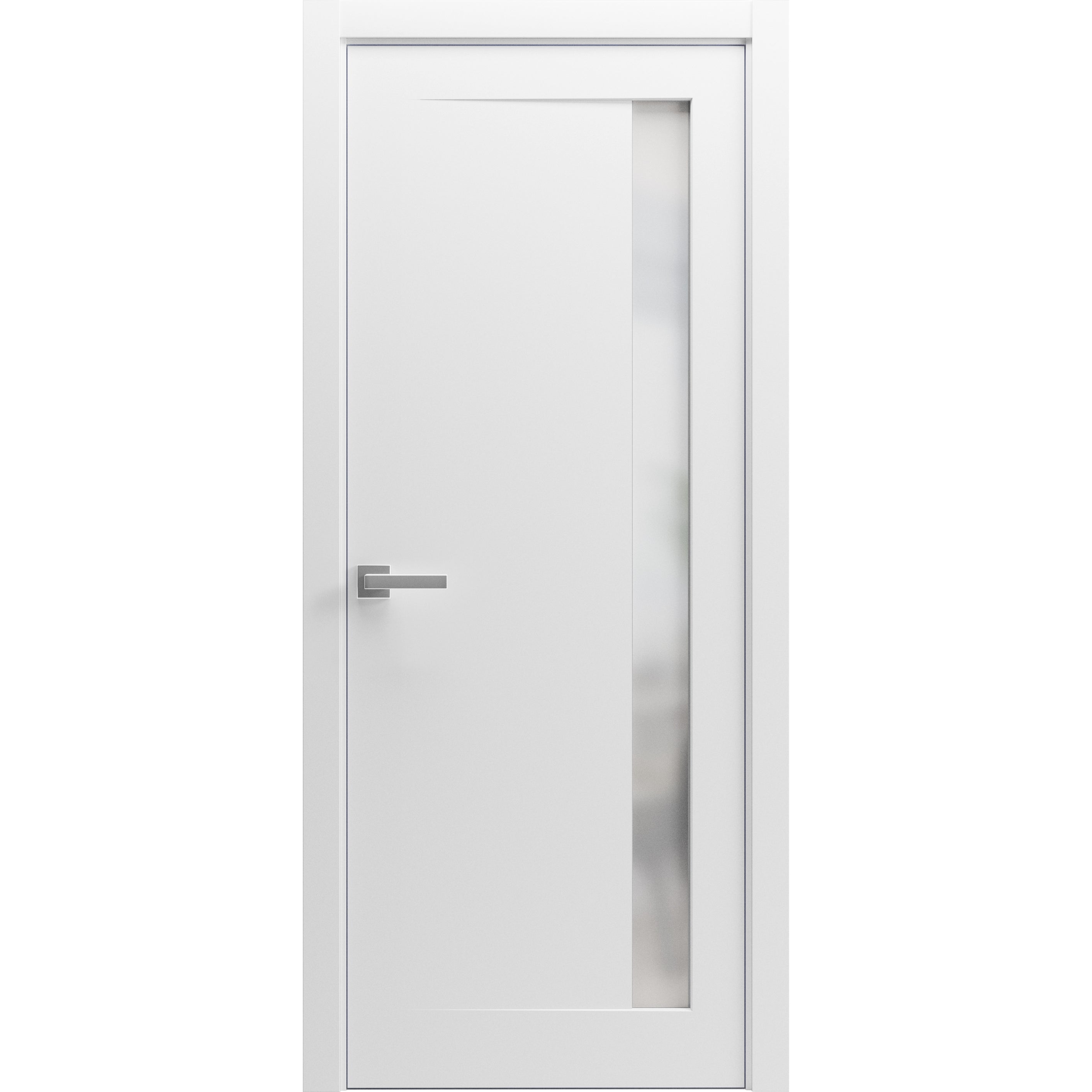 Modern Wood Interior Door with Hardware | Planum 0660 White Silk ...