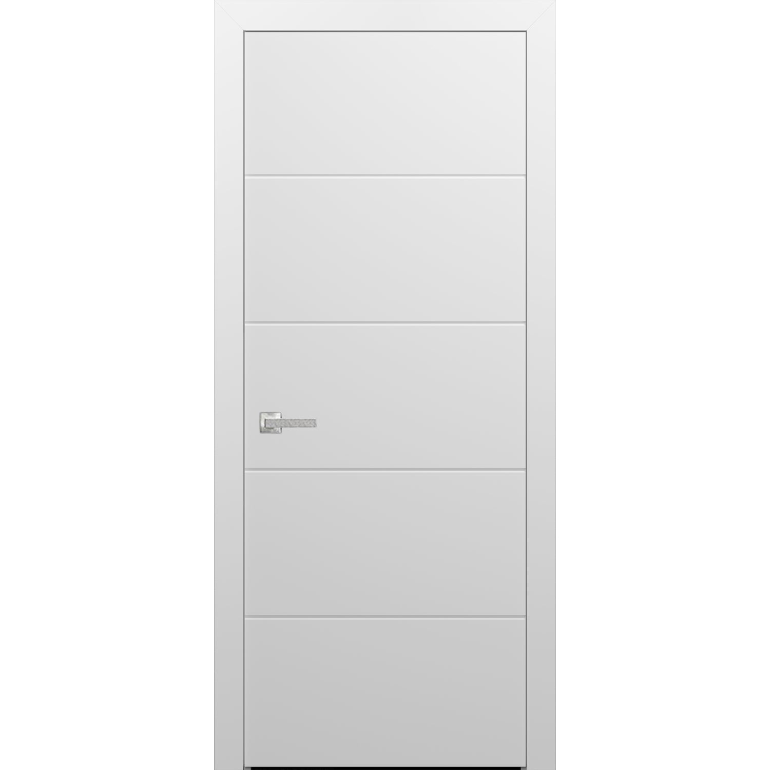 Modern Wood Interior Door with Hardware | Planum 0770 White Silk ...