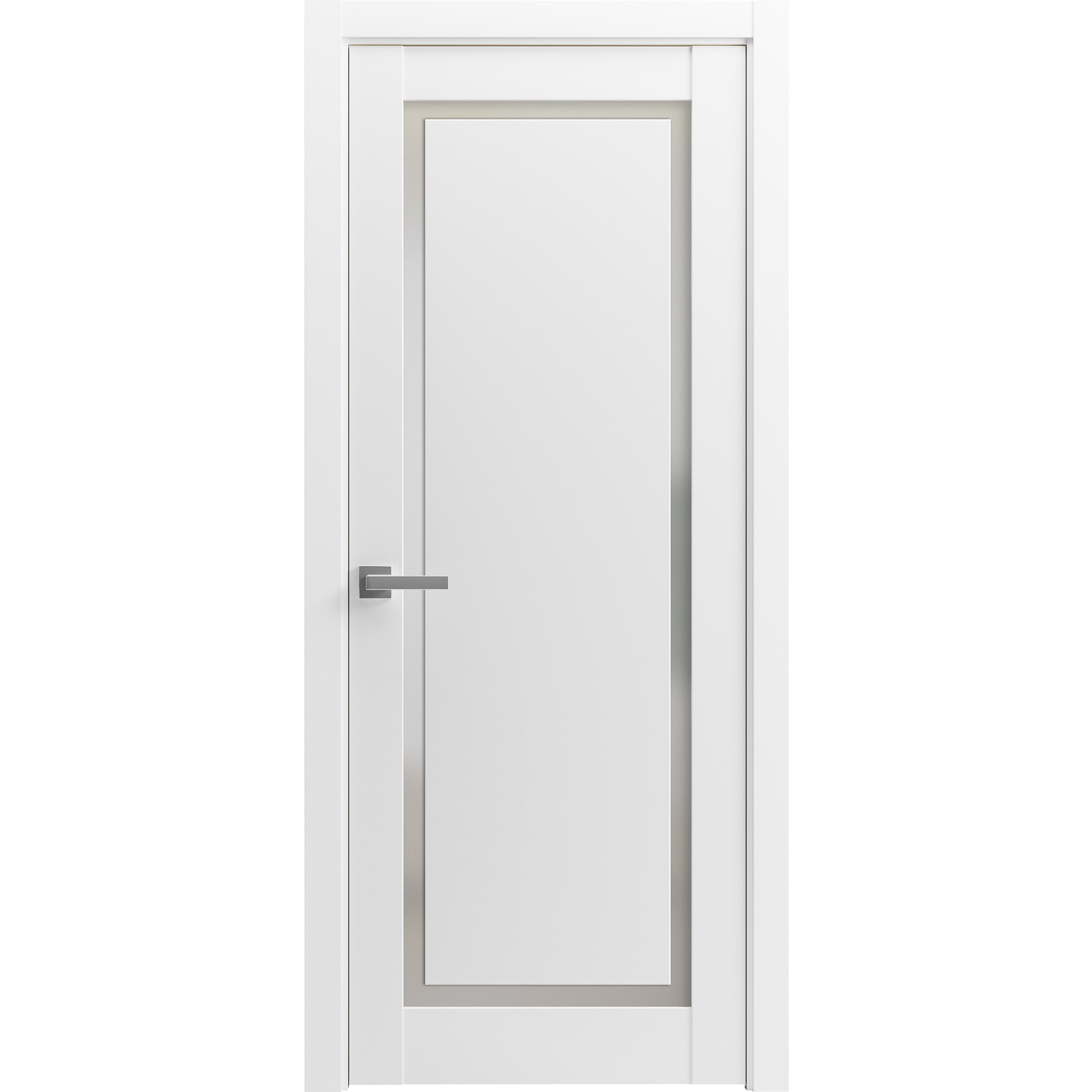 Modern Wood Interior Door with Hardware | Planum 0888 White Silk ...