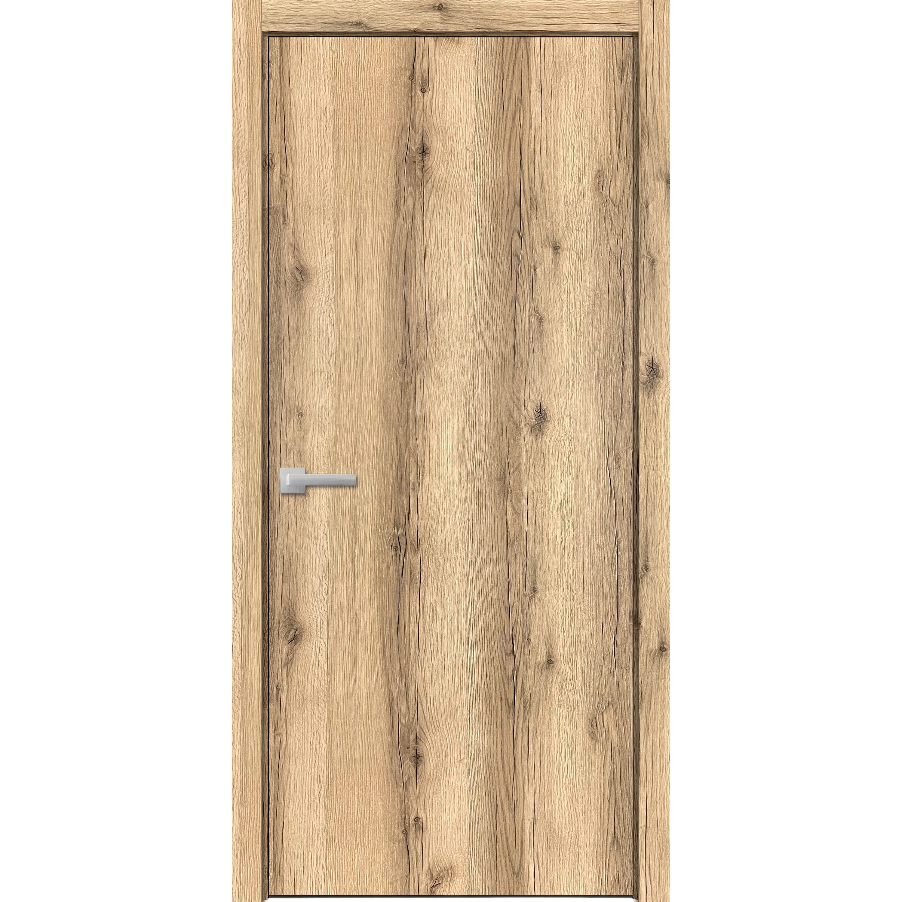 Modern Wood Interior Pre-Hung Door with Hardware | Planum 0010 Oak ...