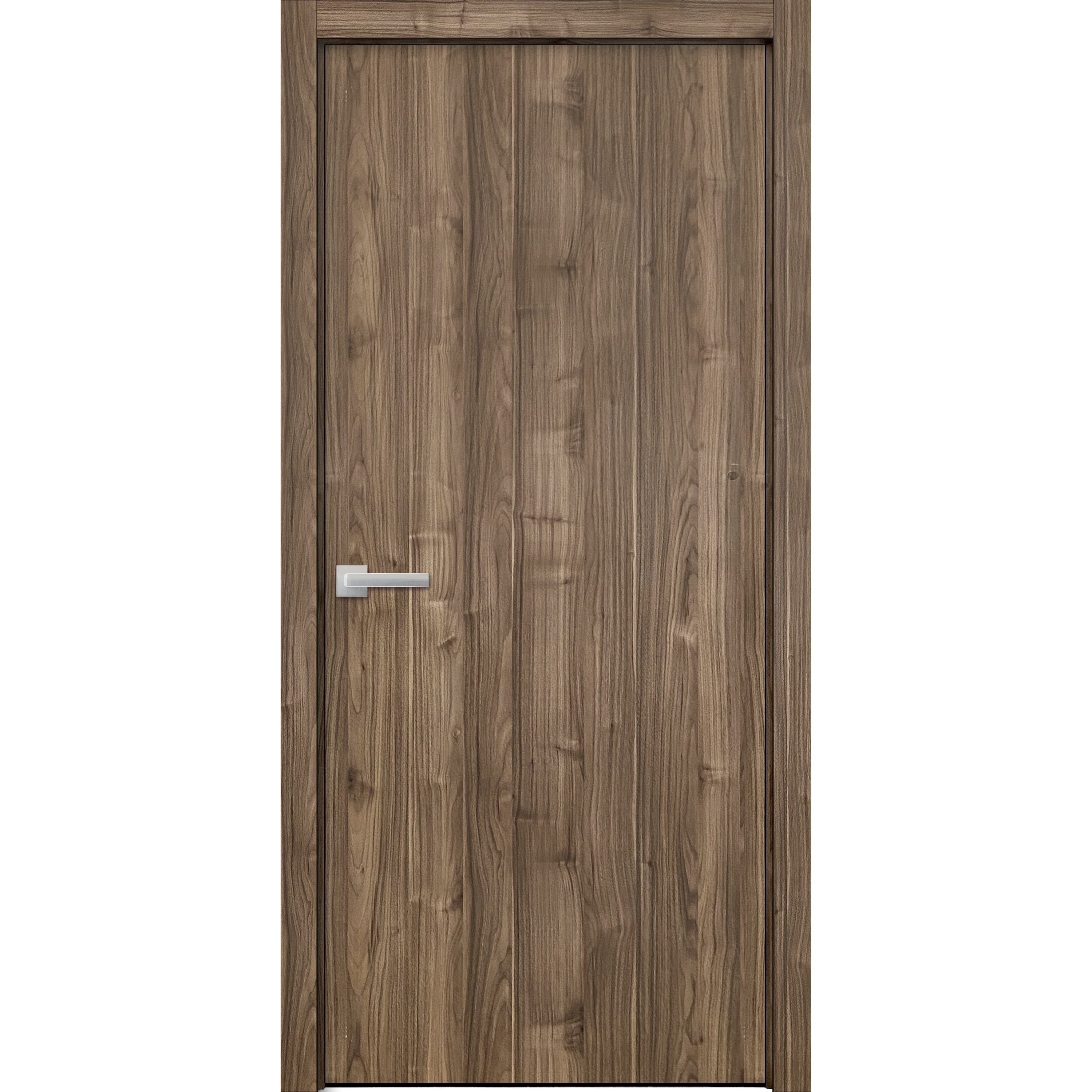 Modern Wood Interior Pre-Hung Door with Hardware | Planum 0010 Walnut ...