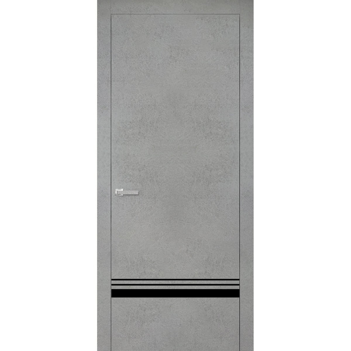 Modern Wood Interior Pre-Hung Door with Hardware | Planum 0012 Concrete ...