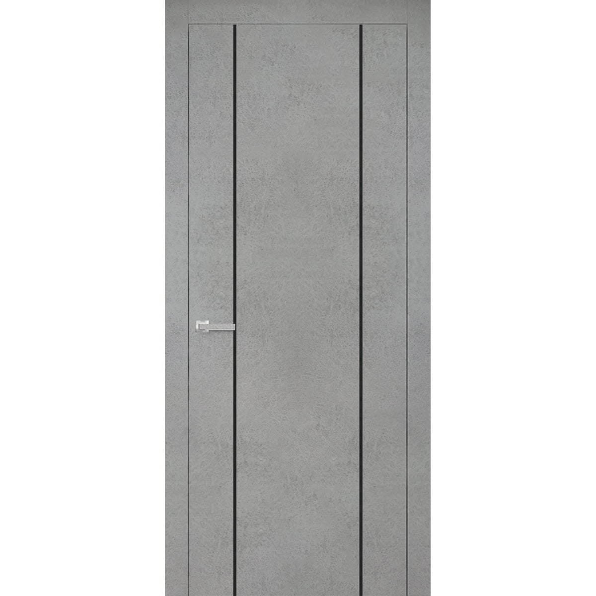 Modern Wood Interior Pre-Hung Door with Hardware | Planum 0017 Concrete ...