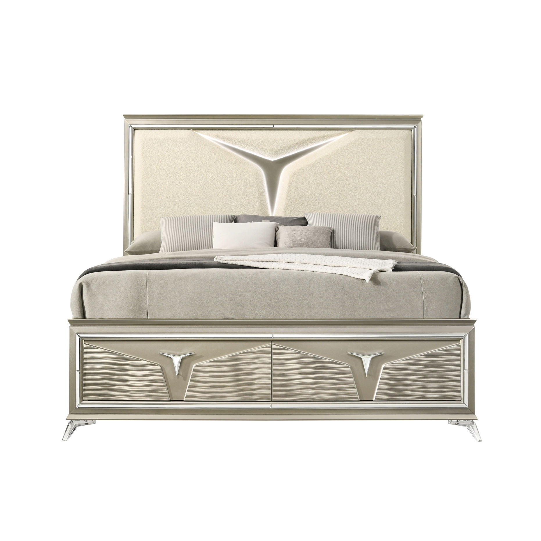 Modern Wood Slat Bed, Storage Function - Meet Bedroom Storage Needs ...
