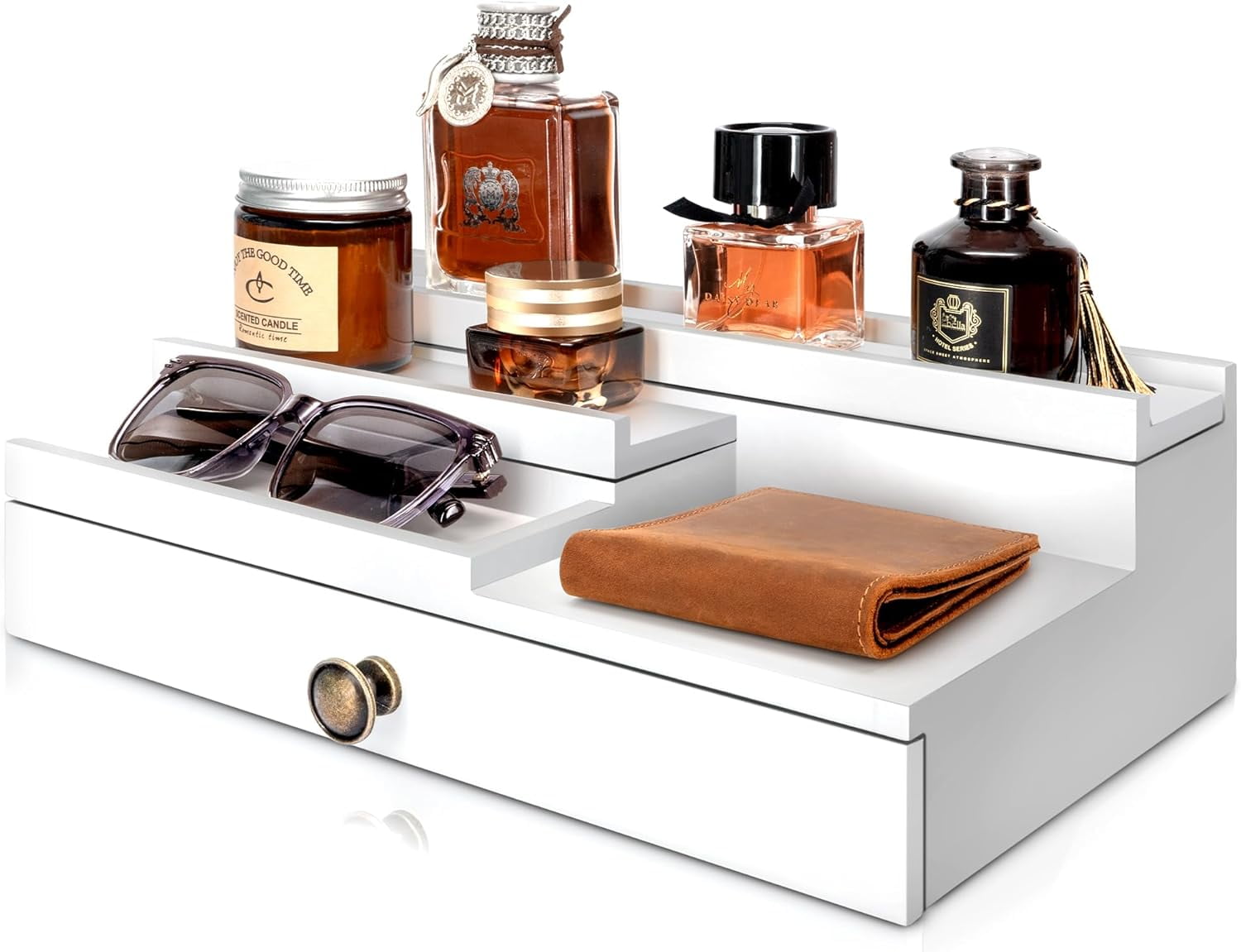 Modern Wooden Cologne Organizer for Room Decor - 3 Tier Cologne Holder ...