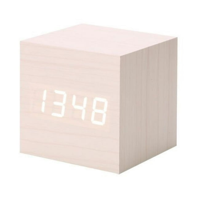 Modern Wooden Digital LED Desk Alarm Clock with Thermometer Timer ...