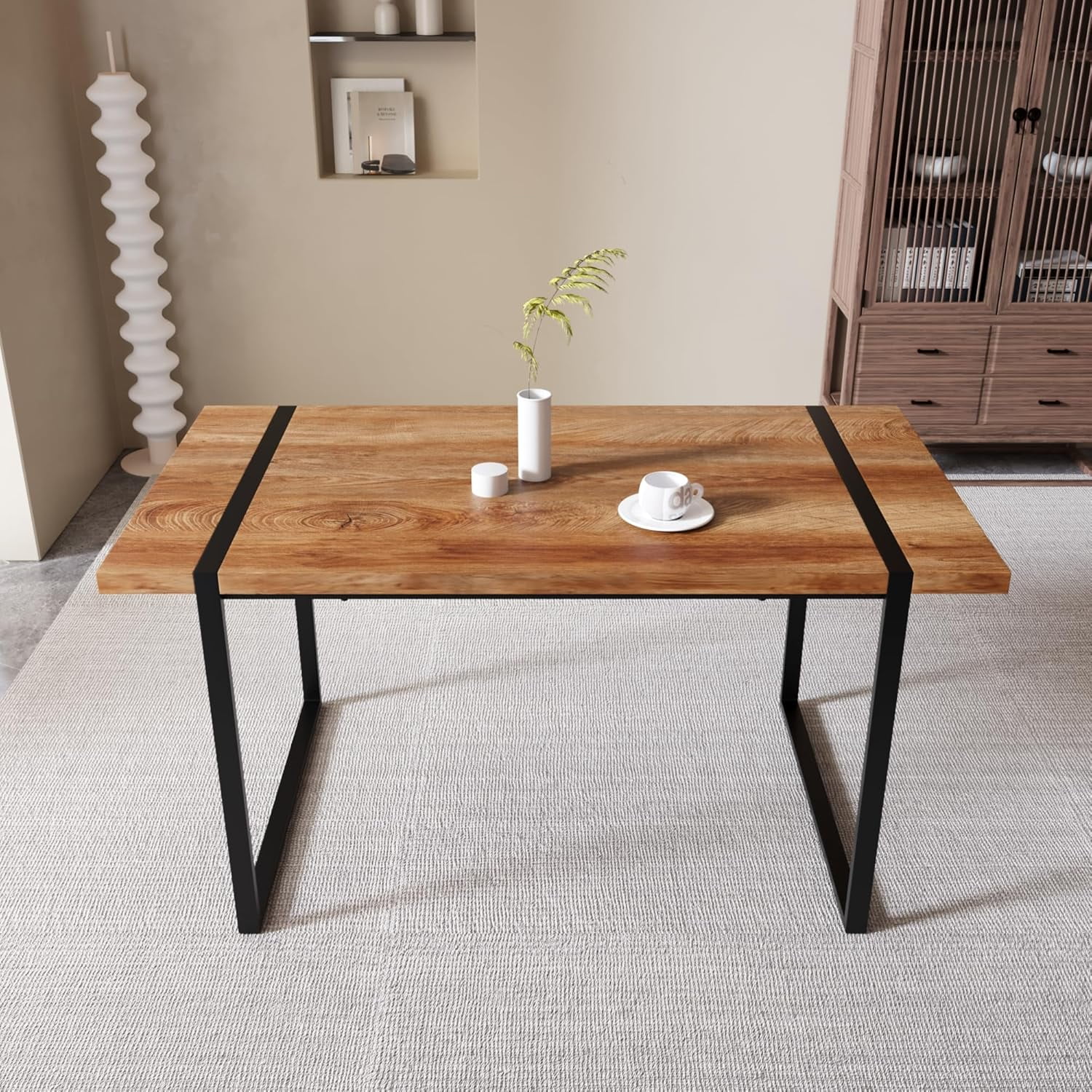 Modern Wooden Dining Table,Wooden Rectangle Table, Kitchen & Dining Room Table, MDF Wooden ...