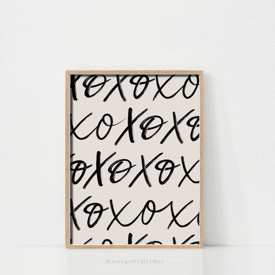 Modern Xoxo Wall Art Poster Minimalist Valentine S Decor Nursery ...