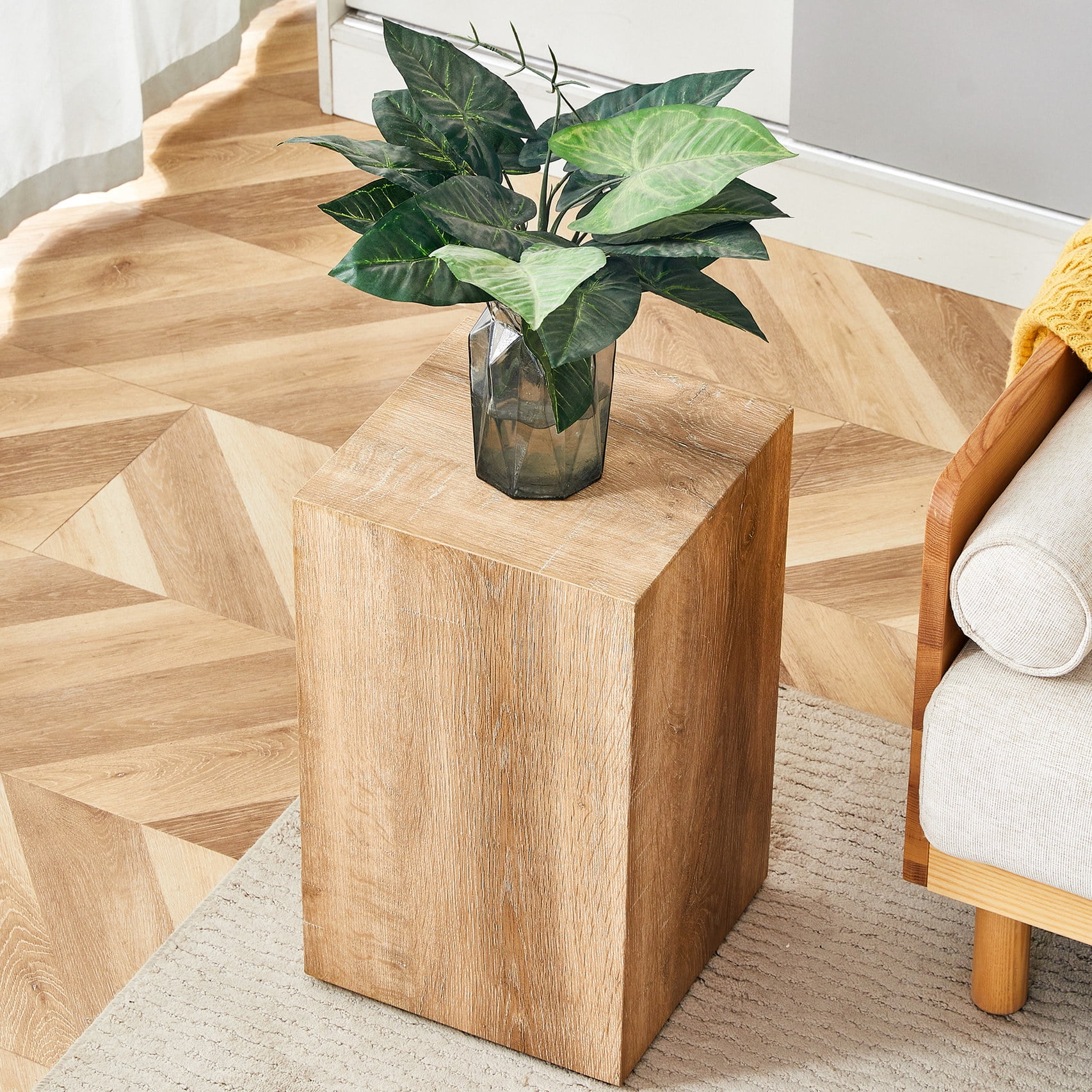 Modern and Light Wood - Texture Coffee Table - Spacious Rectangular ...