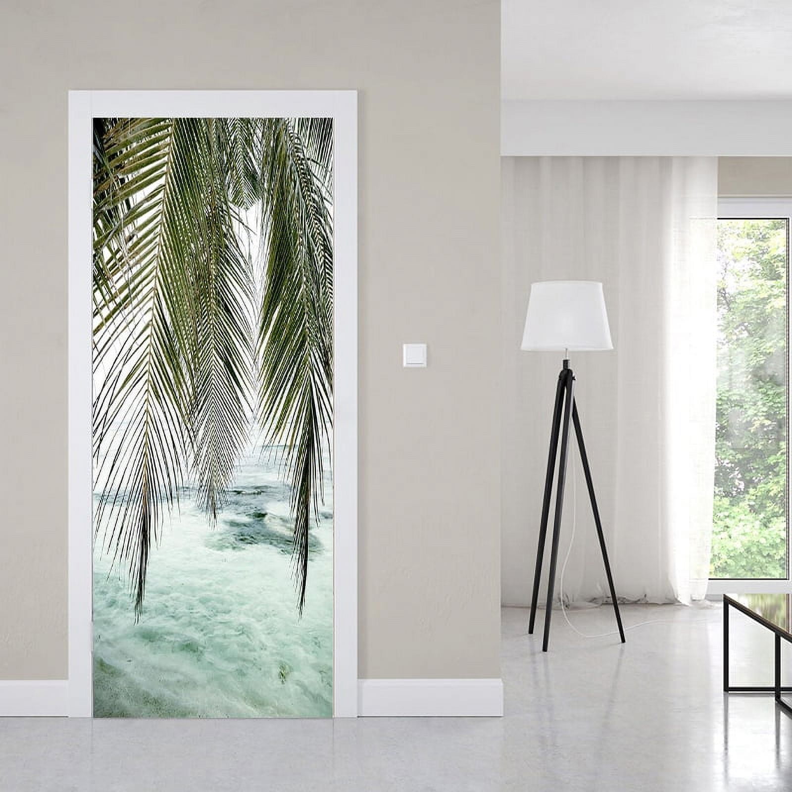 Modern and Minimalist Seaside Scenery Beach Door with New House ration ...