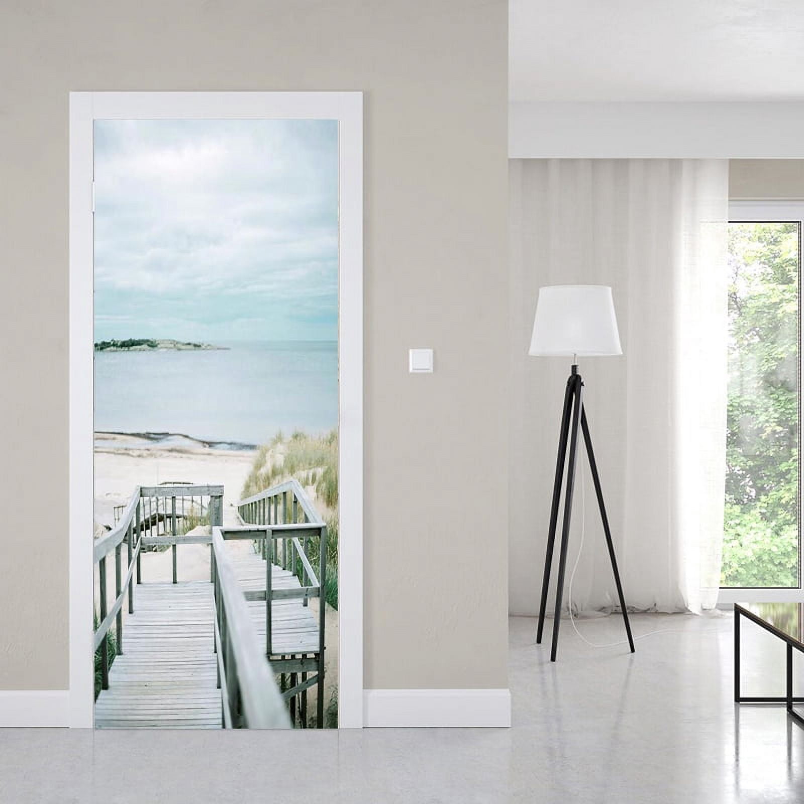 Modern and Minimalist Seaside Scenery Door with New House Decoration ...