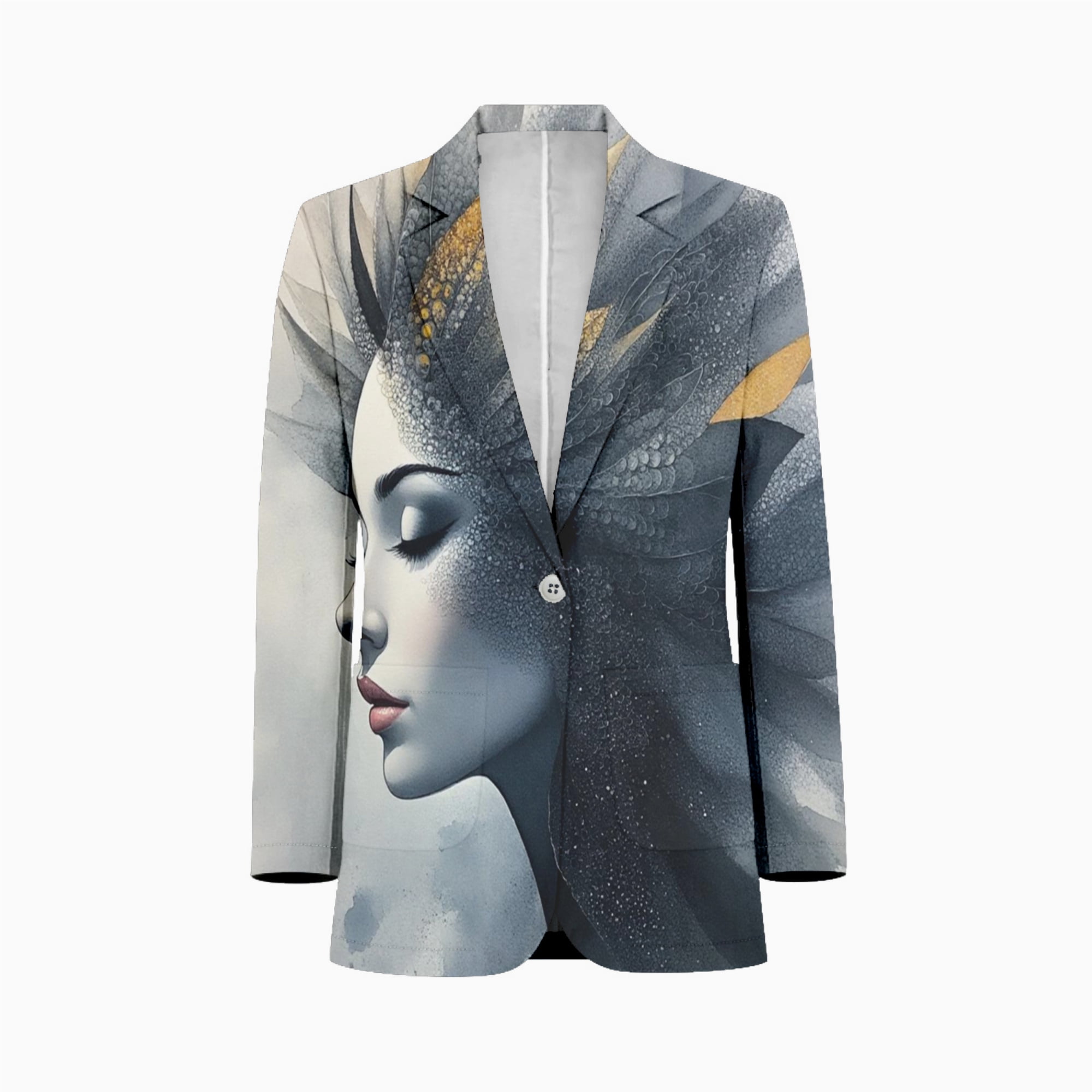 Modern art lady portrait Mens Suits Shawl Collar Slim Fit Suit Mens ...