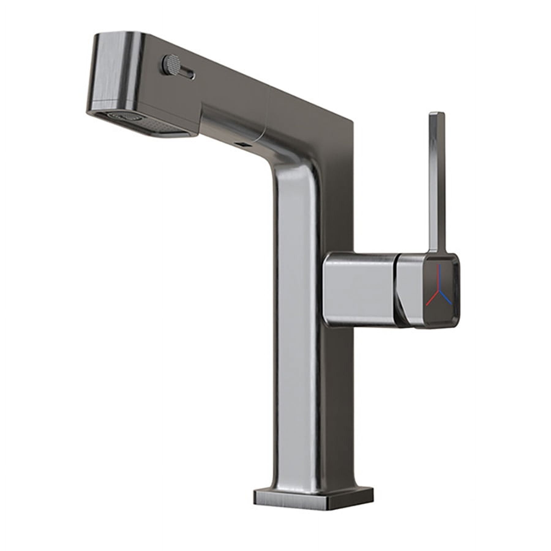 Modern bathroom sink faucet with pull-out sprayer faucet, adjustable ...