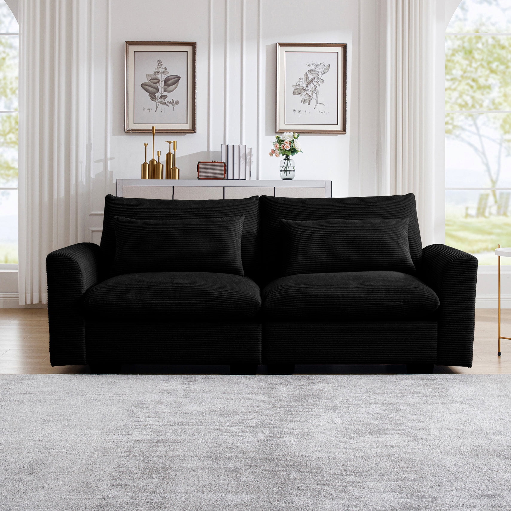 Modern corduroy 2-seater sofa / Four colors to match decor - Walmart.com