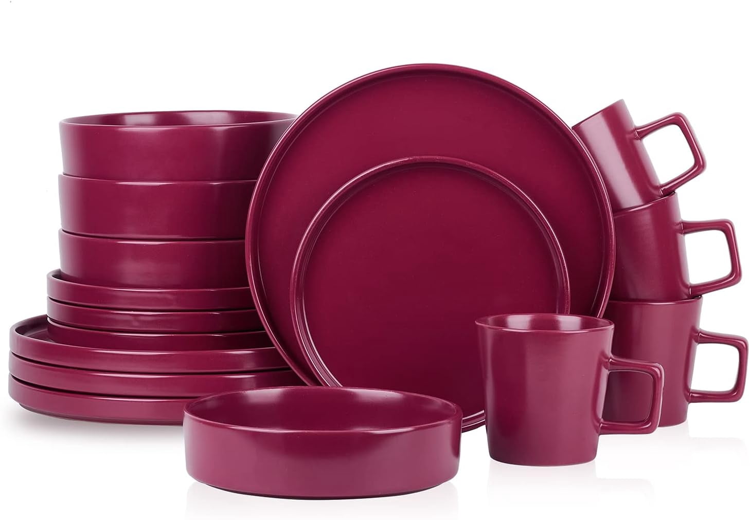 Modern crockery 16 piece dinnerware set, plate and bowl set, 4 serving ...