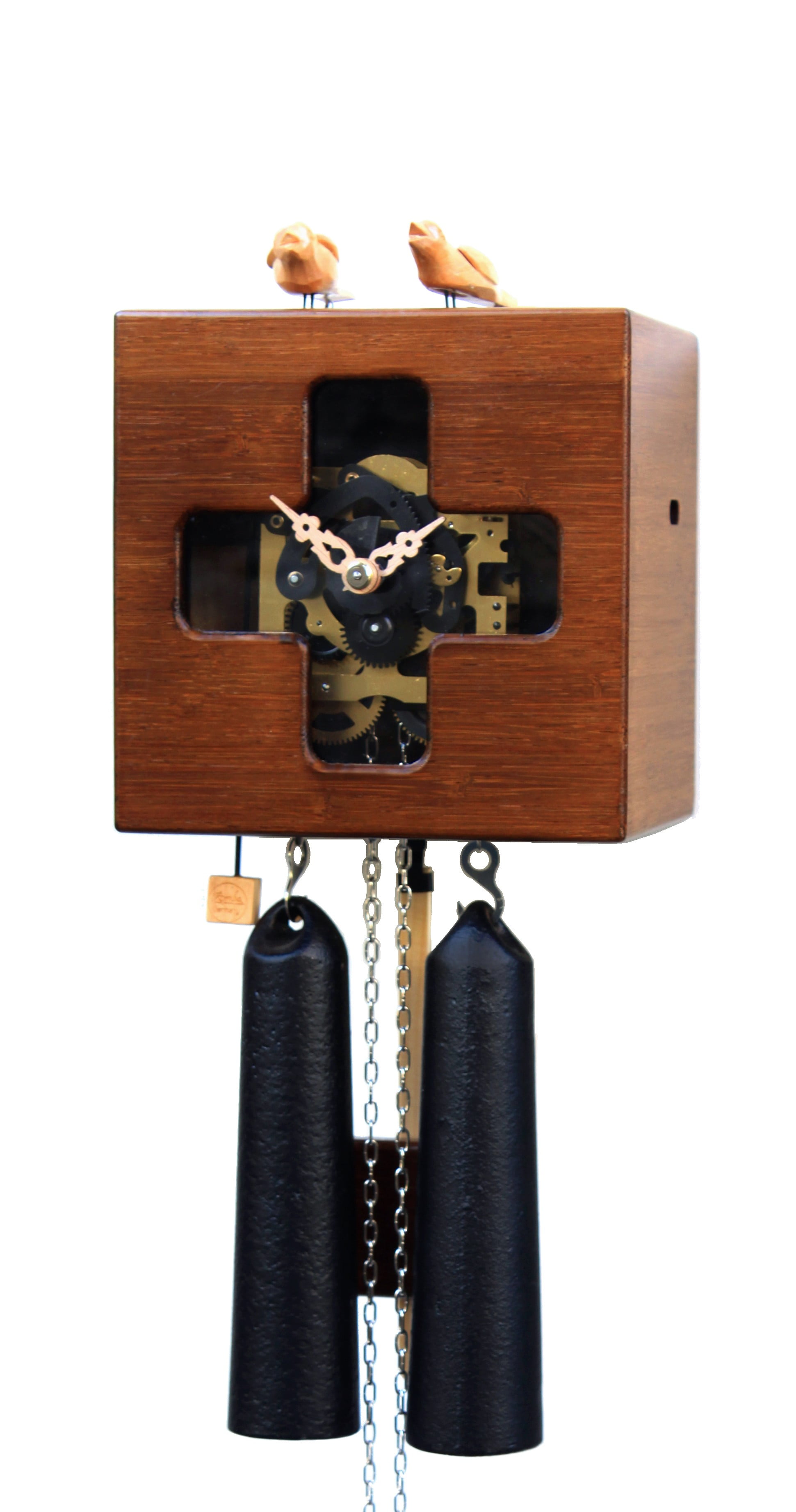 Modern cuckoo clock 8 day running time, Bamboo - Walmart.com