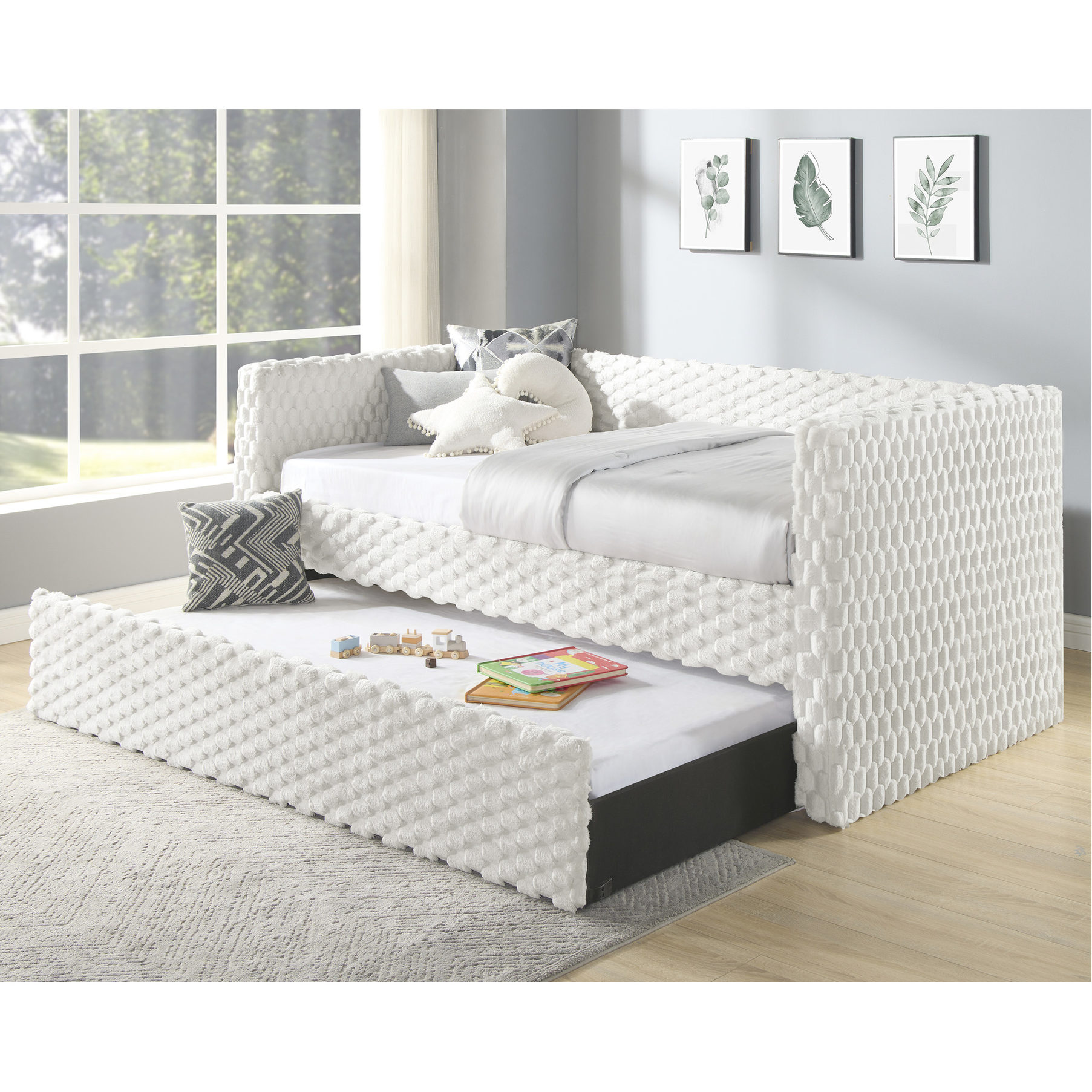 Modern daybed with marble arm accents | Adds a luxurious feel to the ...