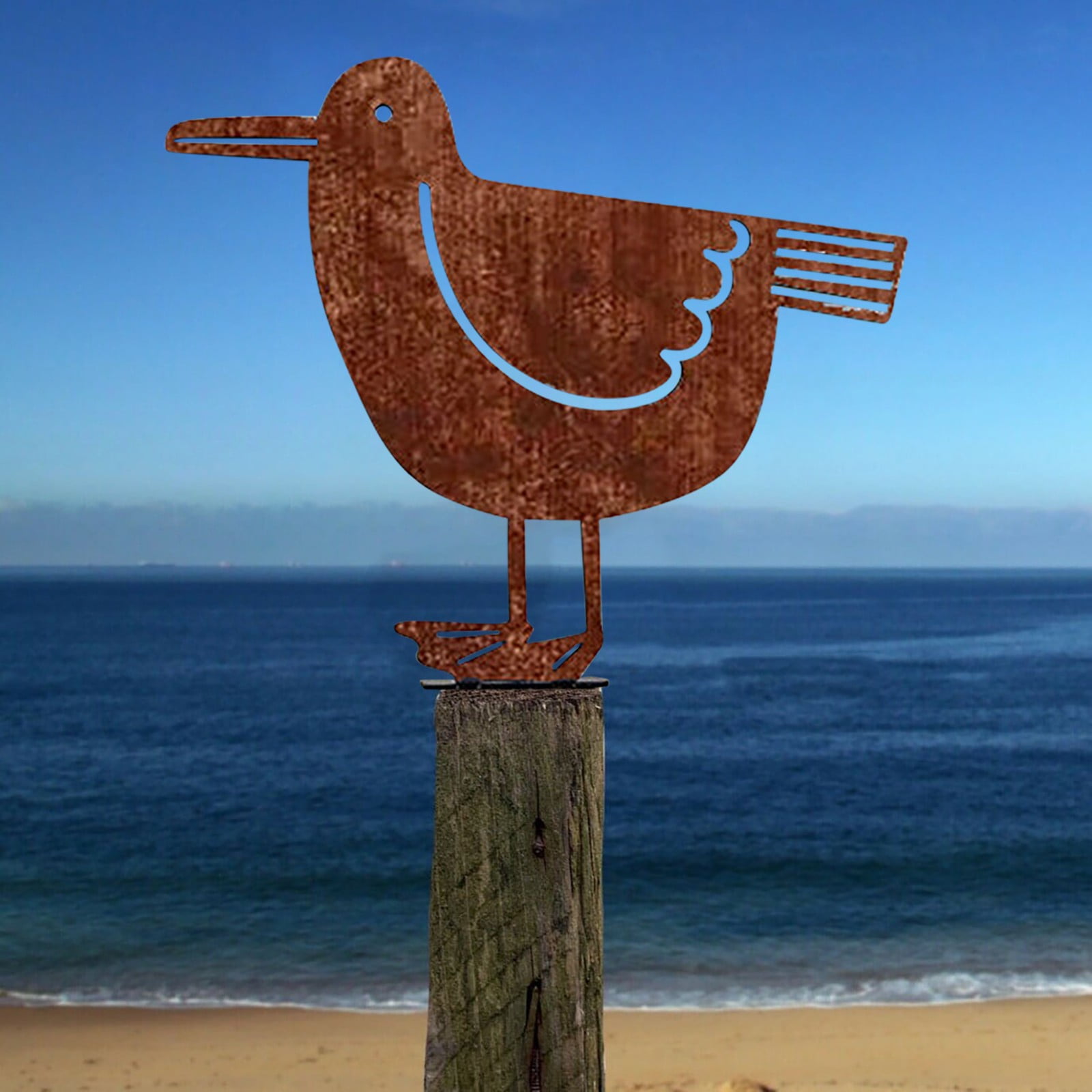 Modern decor accents! Rustys Metal Seagull Fence Decorative Garden ...