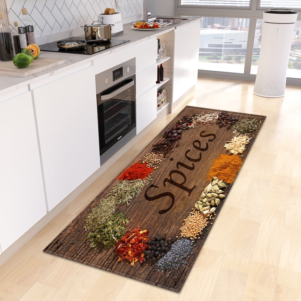Modern kitchen carpet seasoning salt pepper pink door cushion living ...