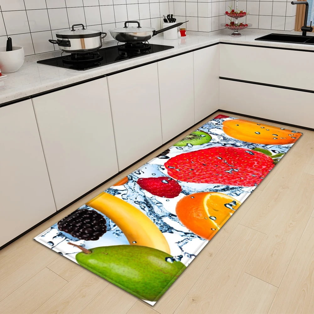 Modern kitchen ground pad fruit and vegetable pattern carpet routing ...