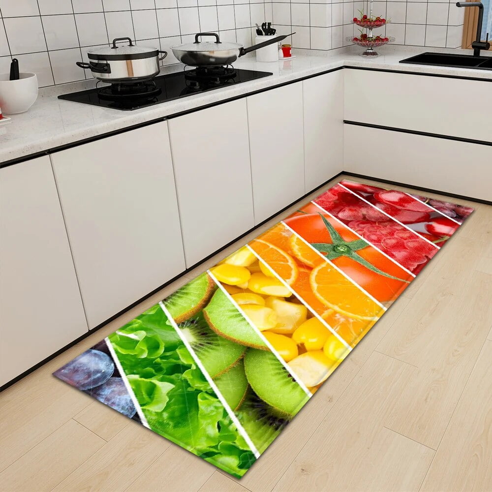 Modern kitchen ground pad fruit and vegetable pattern carpet routing ...