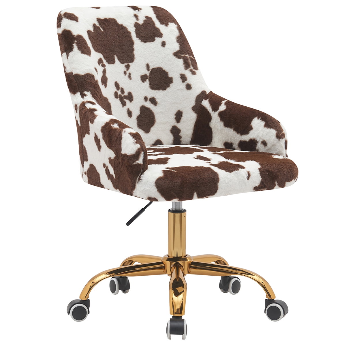BWE Modern Home Office Desk Chair with Wheels and Arms Leopard Print ...