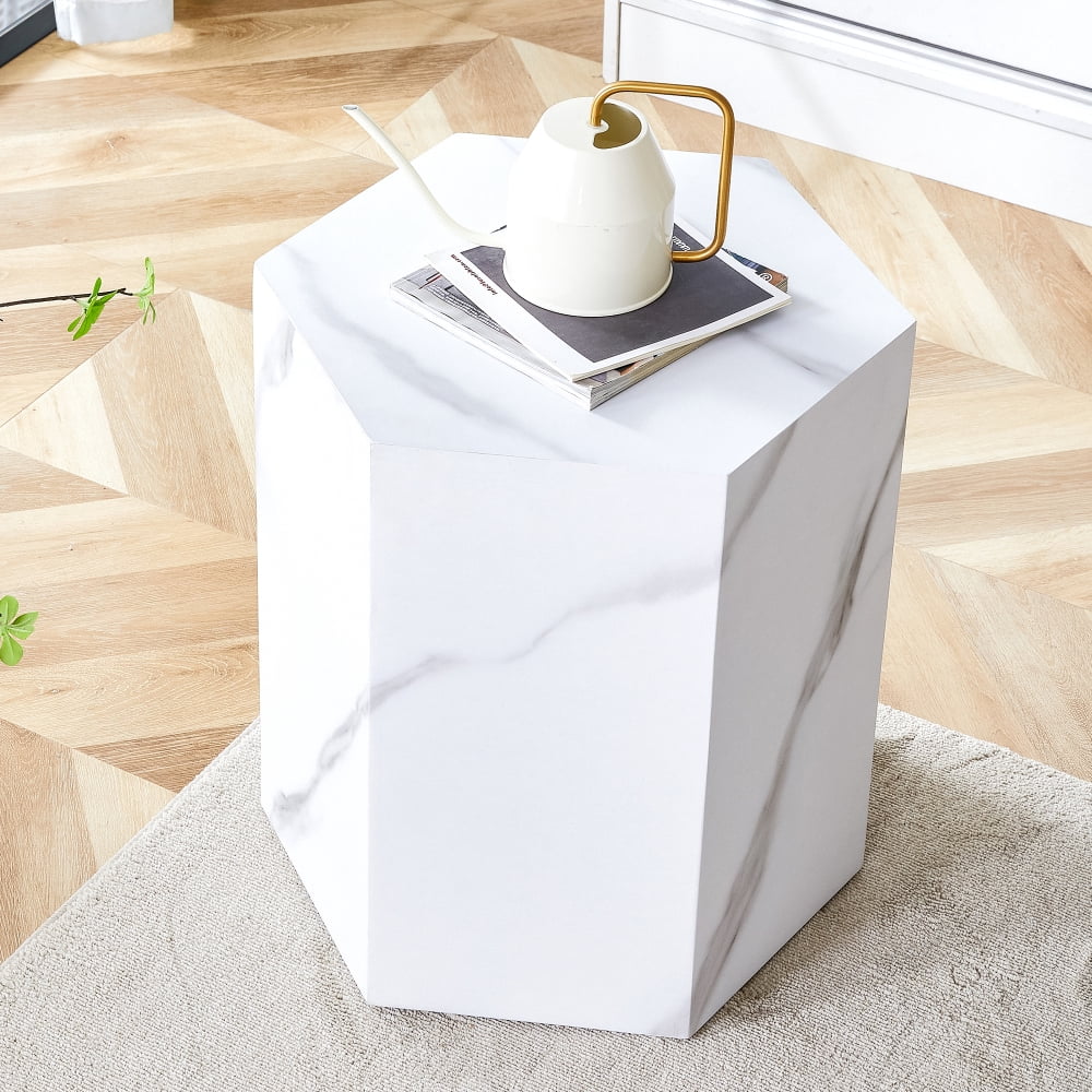 Modern minimalist style hexagonal MDF coffee table,Complex texture ...