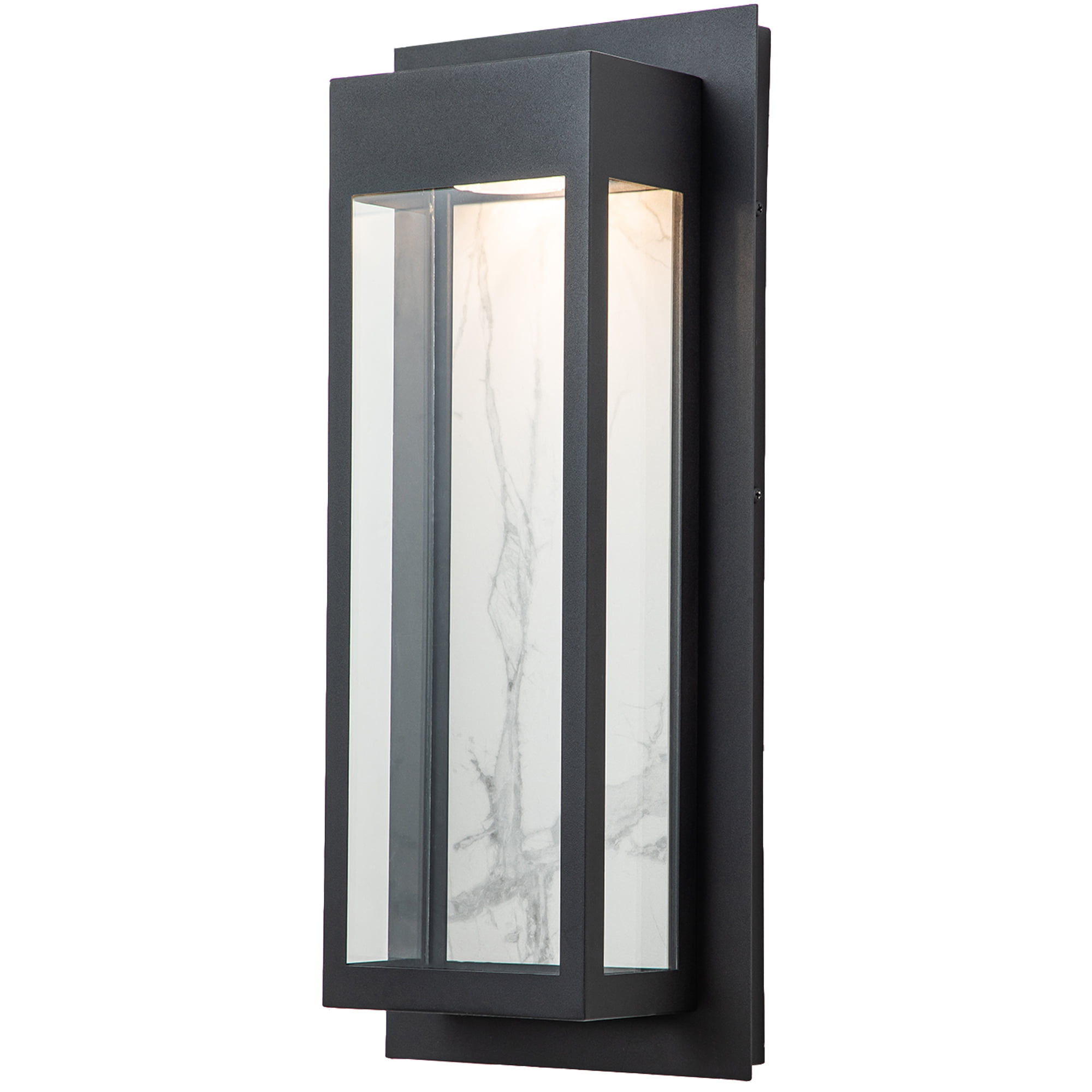 Modern outdoor led wall sconce with frosted glass - Walmart.com
