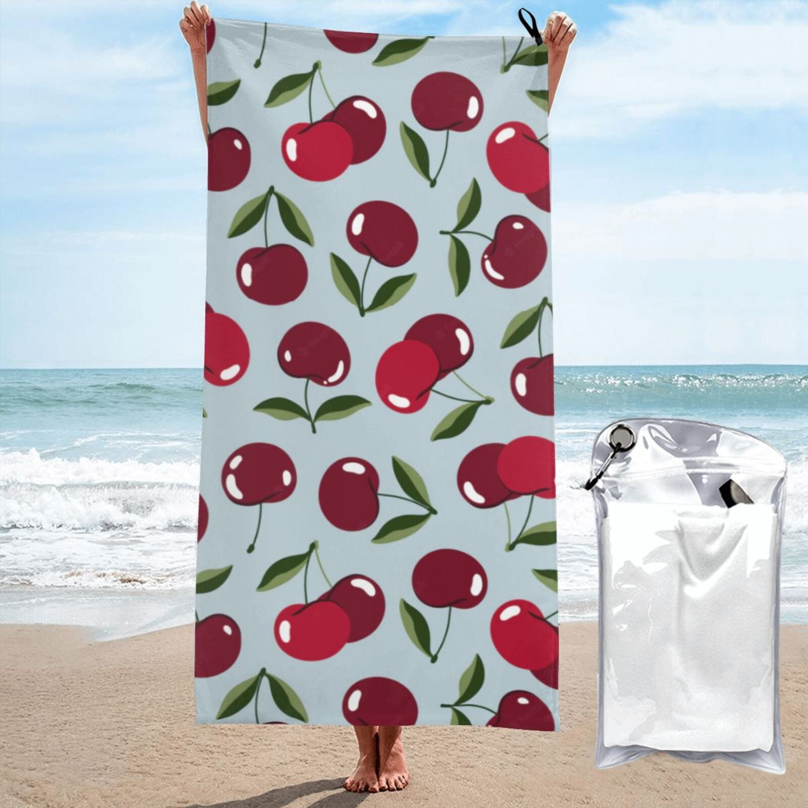 Modern red cherry Quick Dry Towel,Beach Towels Good Water Absorption ...