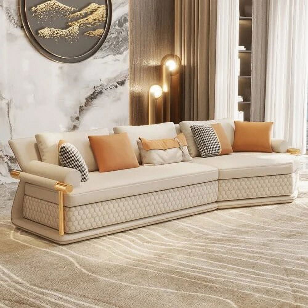 Modern style leather living room sofas light luxury sofas 1+2+3 seater ...