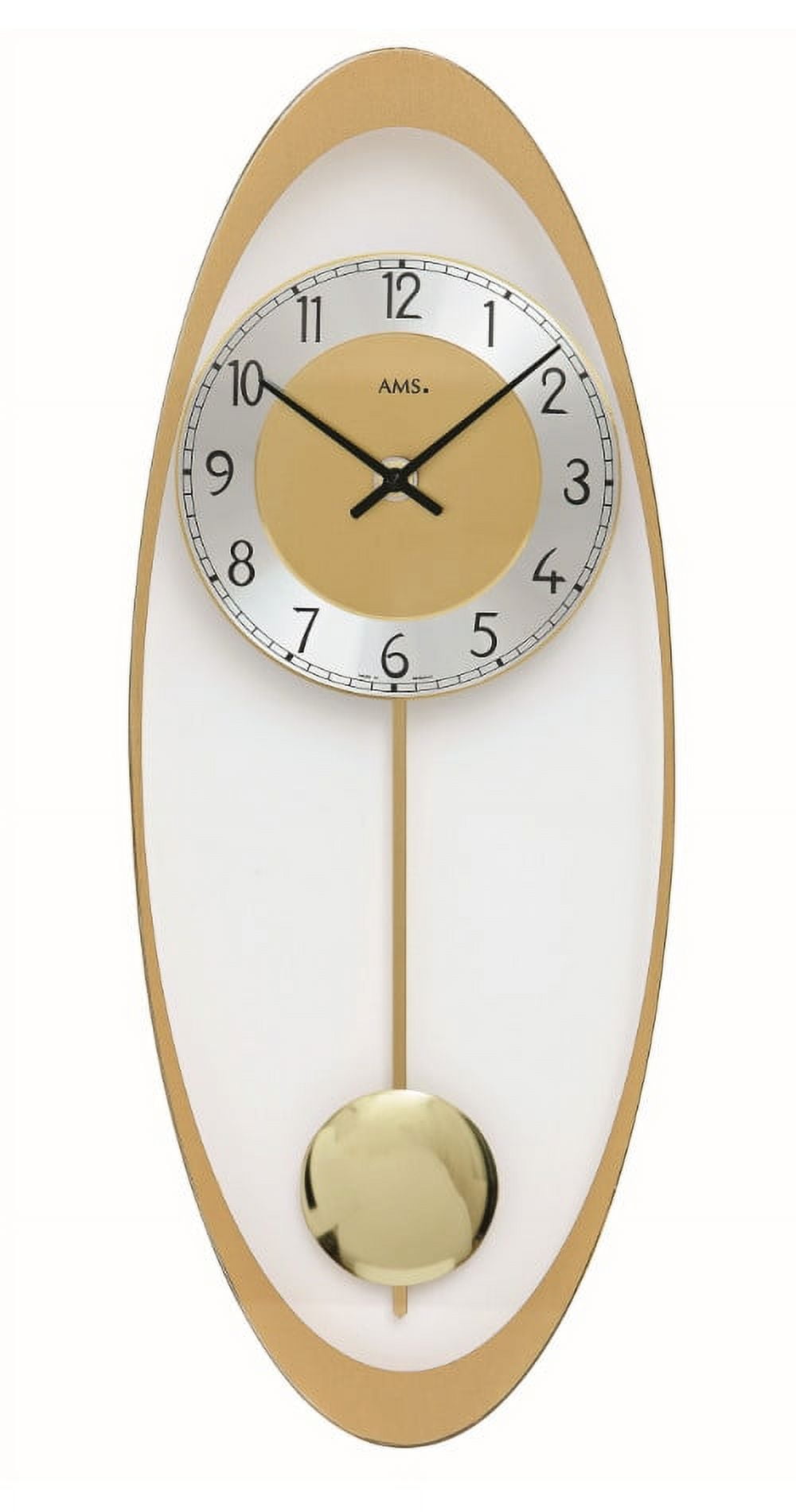Modern wall clock with quartz movement from AMS AM W7417 - Walmart.com