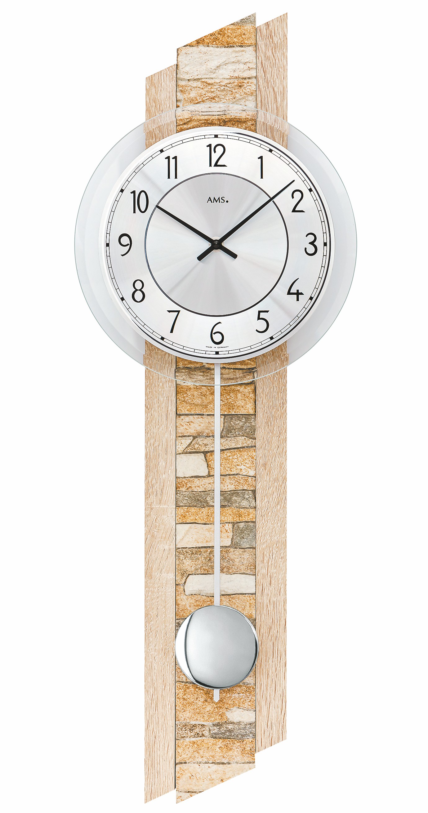 Modern wall clock with quartz movement from AMS AM W7423 - Walmart.com