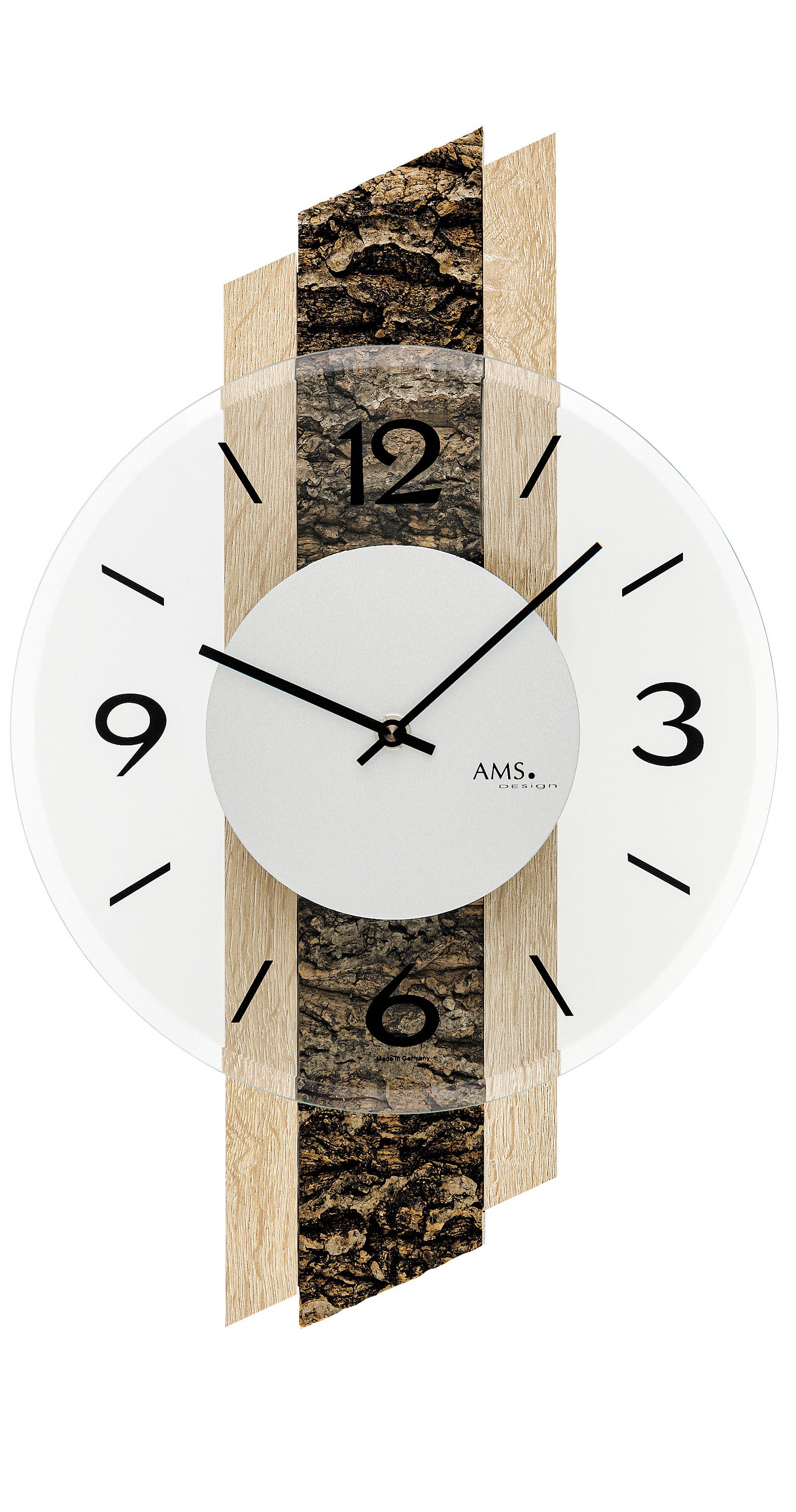 Modern wall clock with quartz movement from AMS AM W9402 - Walmart.com