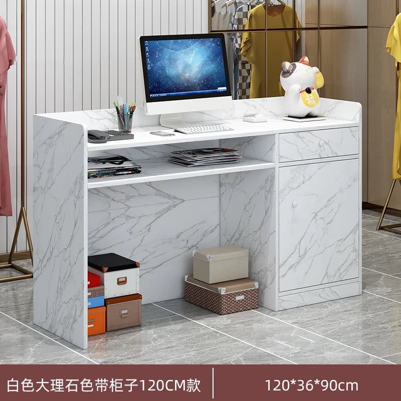 Modern wood Reception Desks Simple Supermarket Cashier Hotel Small ...