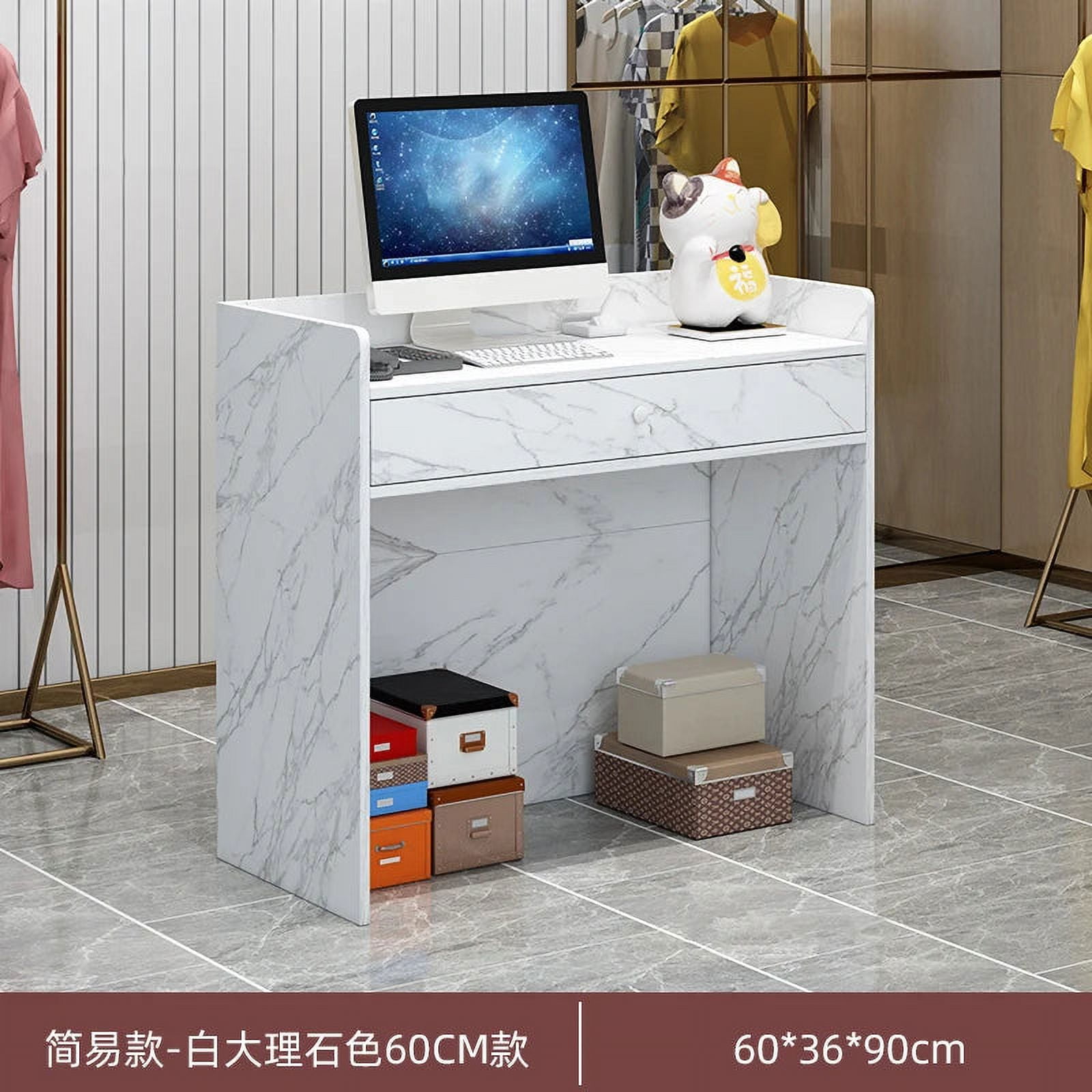 Modern wood Reception Desks Simple Supermarket Cashier Hotel Small ...